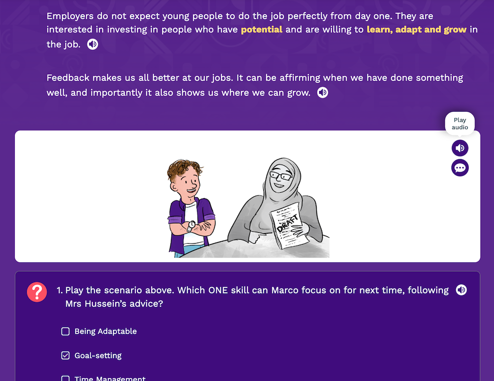 New platform content: 'Work Experience' - Persona Life Skills